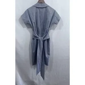 LDT | Dresses | Ldt Courtney Zip Front Gingham Check Shirt Dress Navy ...